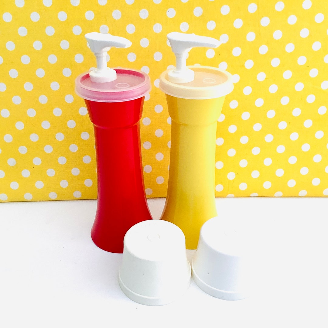 Tupperware Ketchup and Mustard Dispenser Retro Tupperware - Etsy