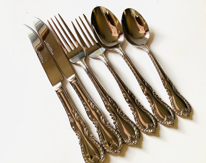 NEW 24 Piece Reed and Barton Flatware, Stainless Steel, Service for 4 ...