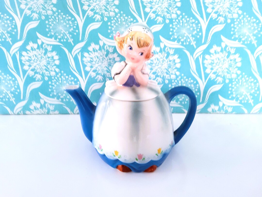 Lefton Dutch Girl Teapot, Ceramic, ESD, Japan, Handpainted, Ceramic ...