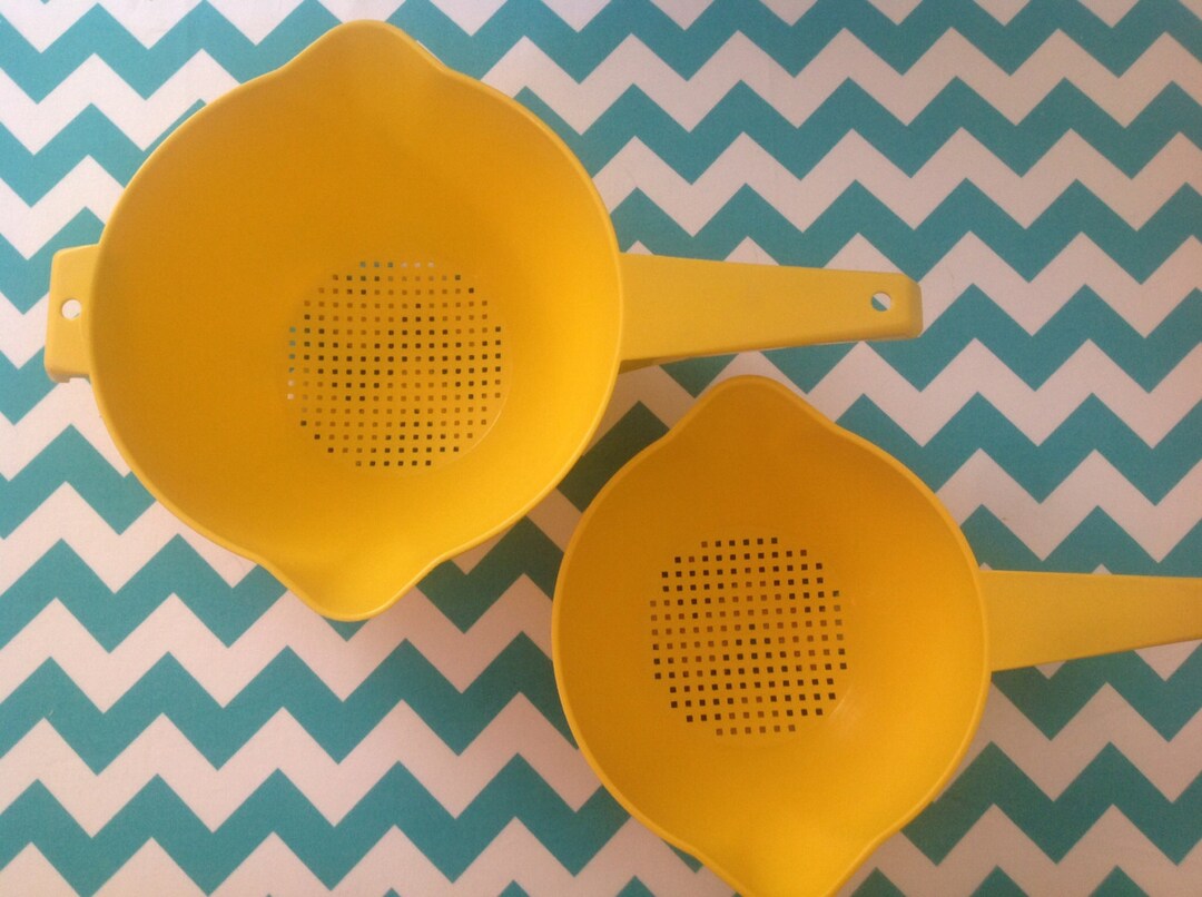 Tupperware Colanders, Tupperware Strainers, Bright Yellow Tupperware ...