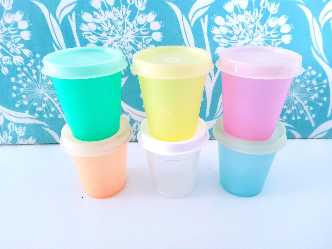 Tupperware Pastel Mini Containers, Set of 6, 101, With Lids, Tiny ...