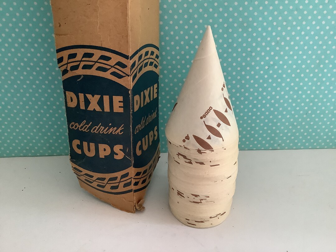 Vintage Dixie Cups, Paper Cups, Disposable Cups, New and Unused, New ...