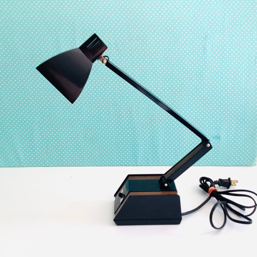 Retro Desk Lamp, Brown Mobilite Desk Lamp, Small Desk Lamp, Retro ...