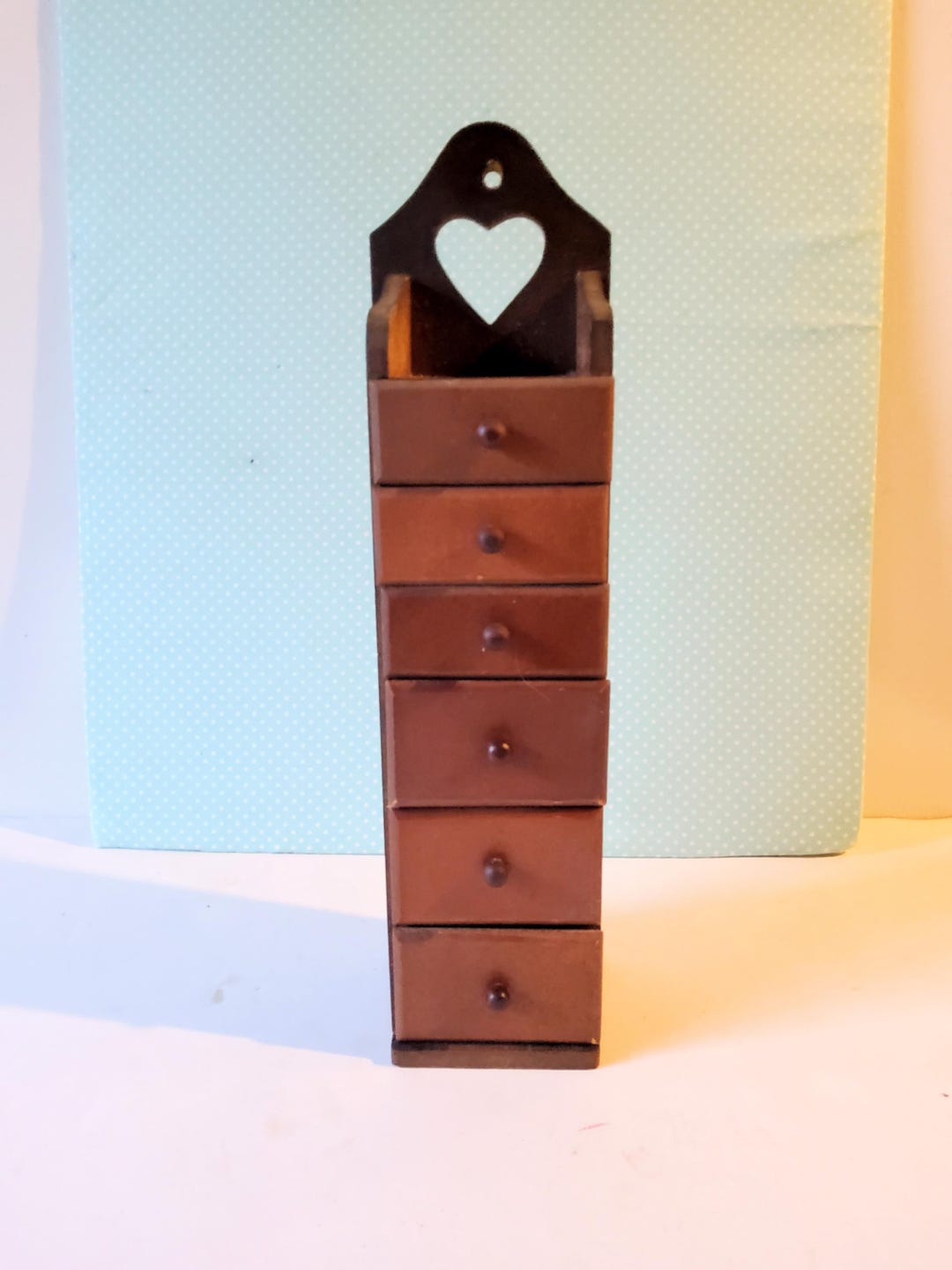 Wooden Spice Drawers, Spice Rack, 1980's, Cottagecore, Tall, Thin ...