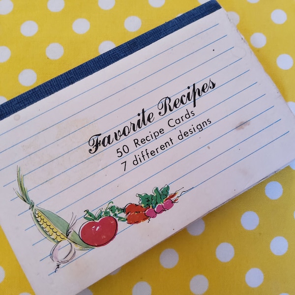 Retro Recipe Cards - Etsy