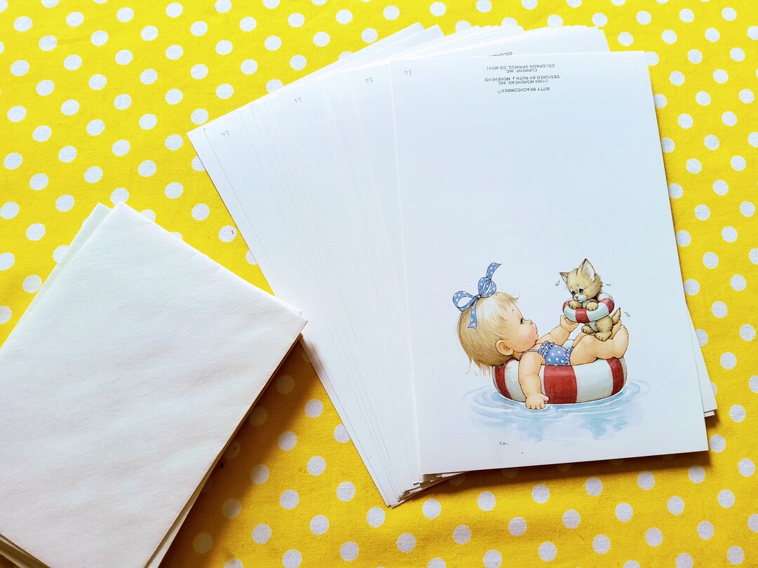 19 Bitty Beachcombers Cards, Vintage Stationary, Blank Cards, Ruth J. Morehead, Current Cards ...