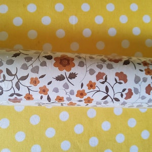 Retro Shelf Paper, Contact Paper, Orange Shelf Liner, Orange Flowers ...