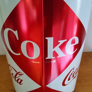 Rare 1960's Coke Trash Can, Diamond Harlequin, Large Trash Can ...