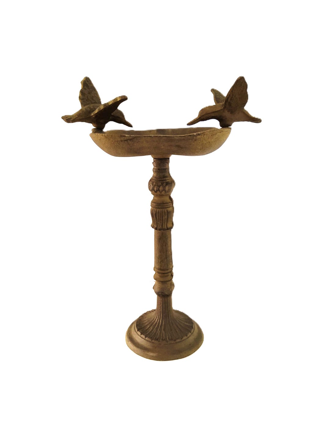 Small Cast Iron Bird Bath, Hummingbirds, Tabletop Birdbath, Small ...