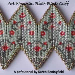 Art Nouveau Rick-Rack Cuff tutorial | Etsy