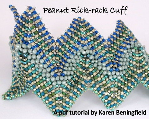 Peanut and Seed Bead Rick Rack Cuff Tutorial - Etsy