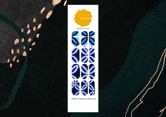 Tessa Batik Waterslide Nail Decals - Etsy