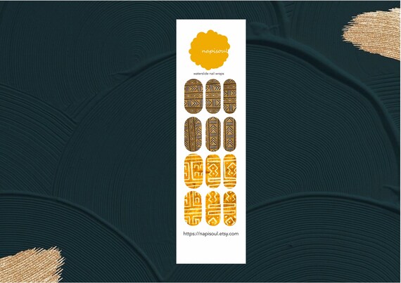Luna Mudcloth Waterslide Nail Decals - Etsy