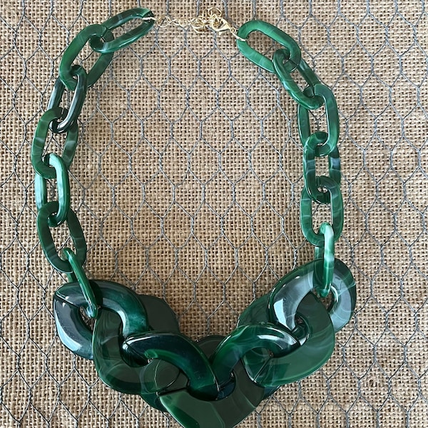 Lucite Bead Necklace - Etsy