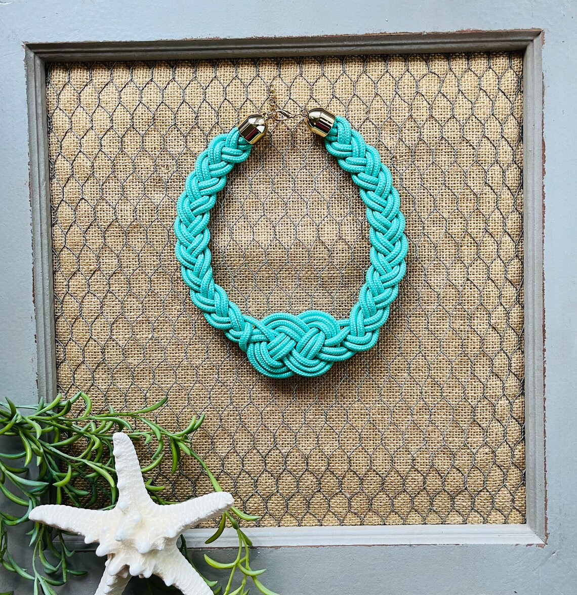 Mint Green Seafoam Green Nautical Knotted Rope Sailor Knot - Etsy