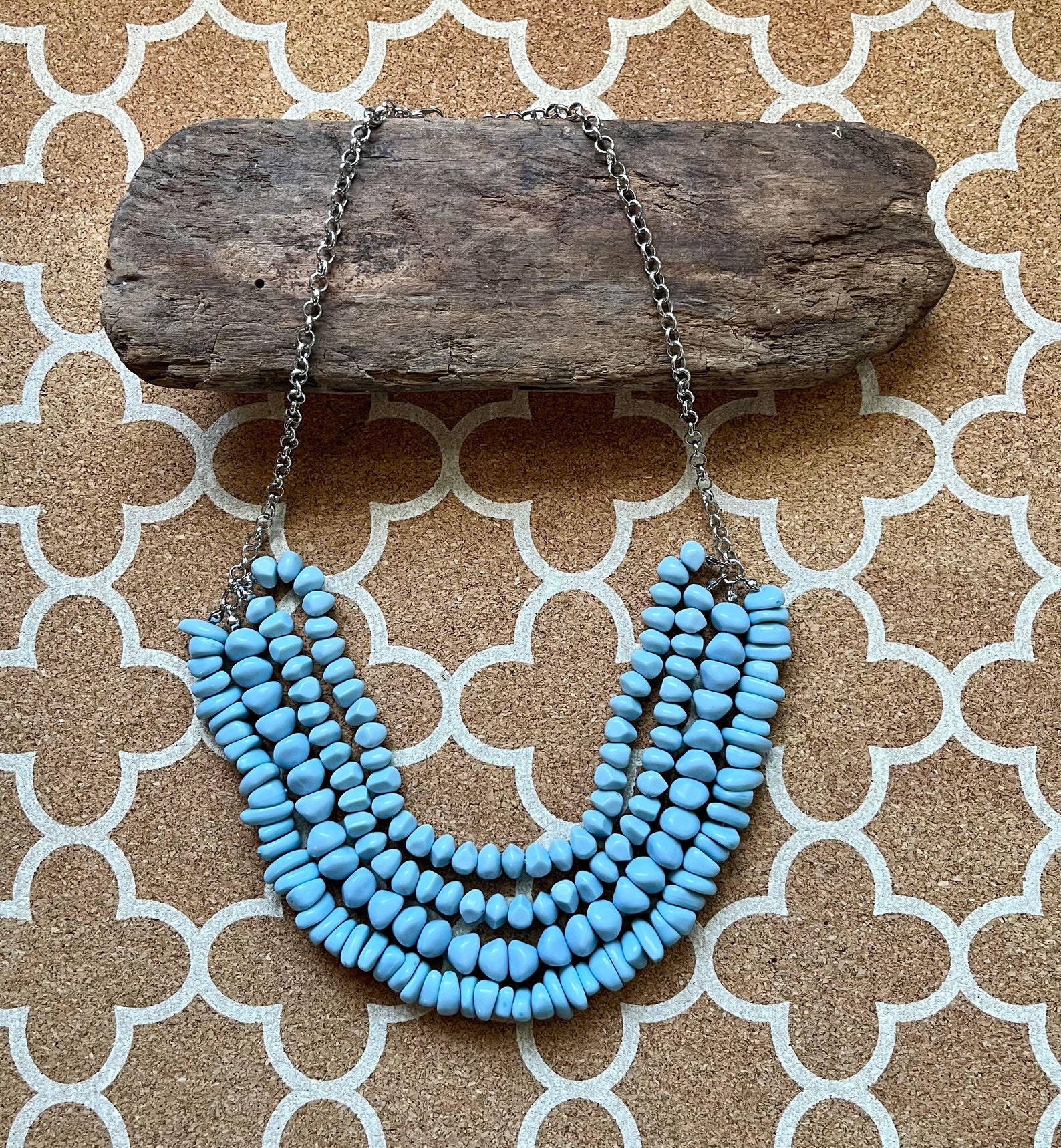 Nautical Buttercup Yellow Puka Shell Style Multi Strand Cascade Chunky ...