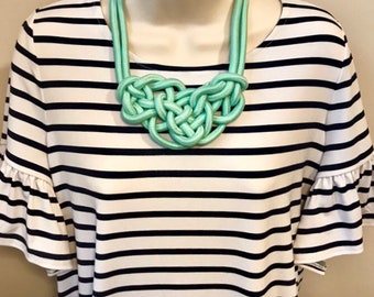 Mint Green Sea Foam Kelly Green Nautical Sailor Rope Knot | Etsy