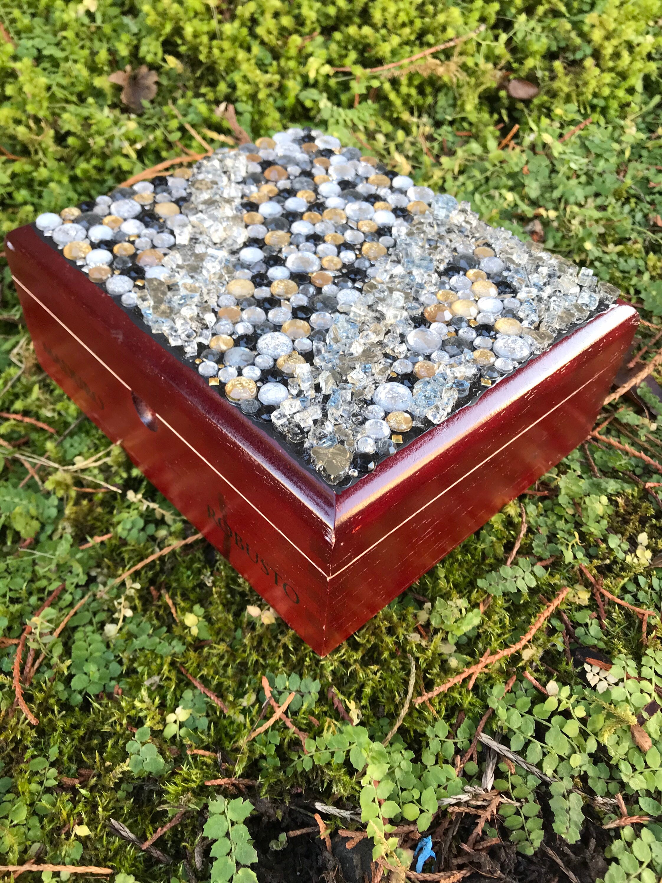 Jewels and Shattered Glass Box | Etsy