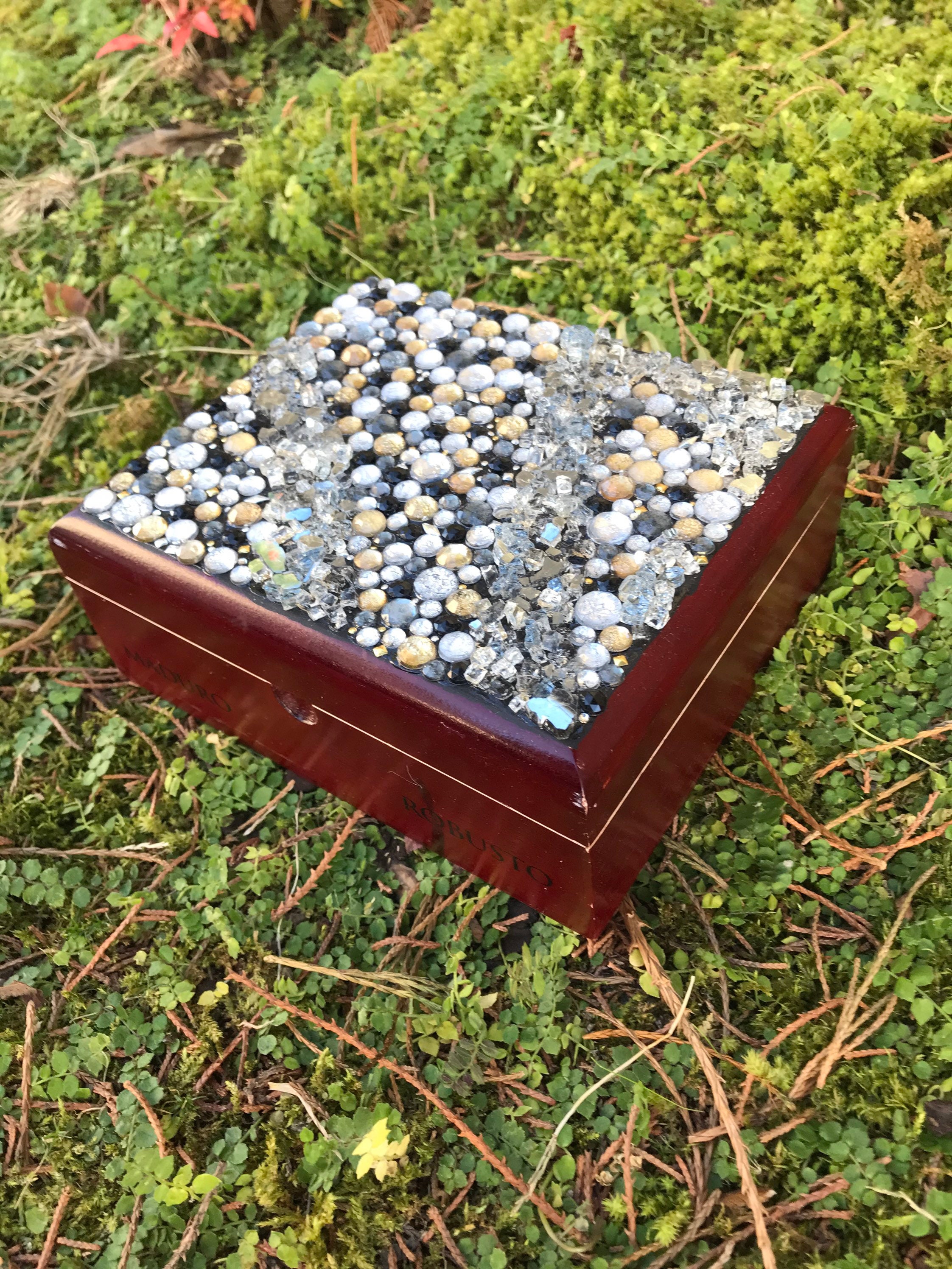 Jewels and Shattered Glass Box | Etsy