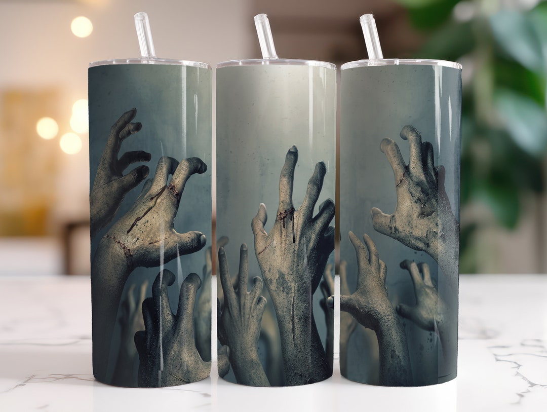 Horror Zombie Grasping Hands - Instant Download Graphic - 20oz Skinny ...