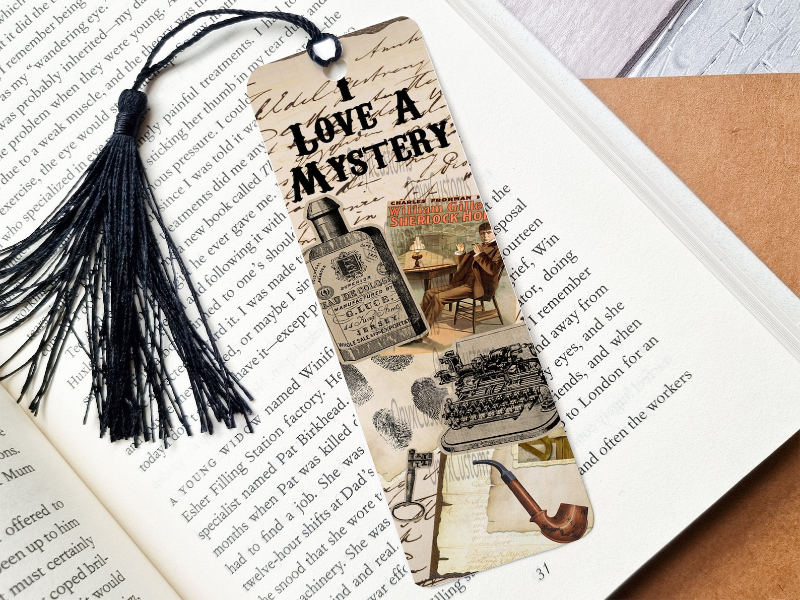 Detective Sherlock Mystery Theme Bookmark Graphic - Instant Download - Etsy