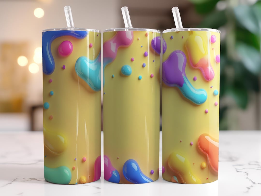 Colorful Plastic Blobs Add Your Text DIGITAL ONLY Instant Downloadable ...