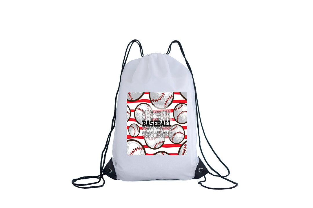 Baseball OOAK Design Drawstring Bag Cinch Sack - Etsy