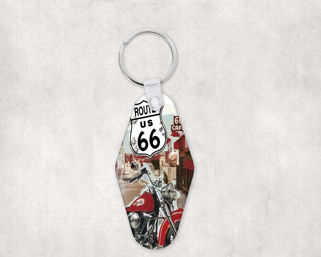 Route 66 Motel Key Fob Design 7 Unique Retro Style Instant Download ...