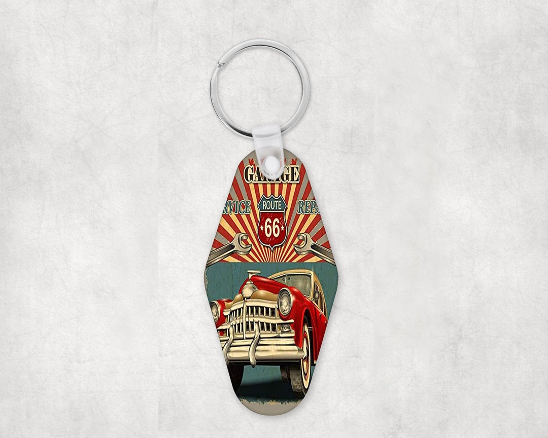 Route 66 Motel Key Fob Design 3 - Unique Retro Style - Instant Download ...