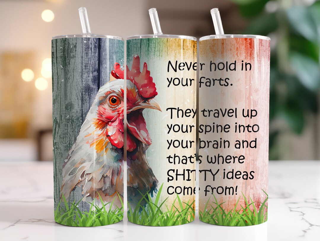 Funny Chicken Fart Ideas - Instant Download Graphic - 20oz Skinny ...