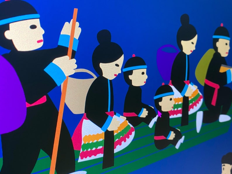 Hmong Story Cloth Character Pack — Vector Files + Animated Rigged Moho ...