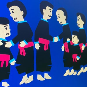 Hmong Story Cloth Vector Character Designs & Animation Kit - Etsy