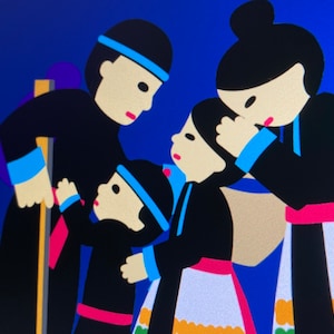 Hmong Story Cloth Vector Character Designs & Animation Kit - Etsy