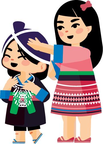 Hmong Family Vector Art Pack – Colorful Characters AI, EPS, PNG - Etsy
