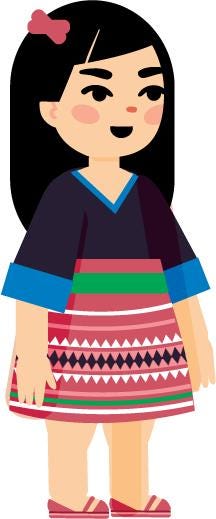 Hmong Family Vector Art Pack – Colorful Characters AI, EPS, PNG - Etsy