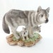 Vintage Masterpiece Porcelain Homco Mama Wolf Figurine, Endangered ...