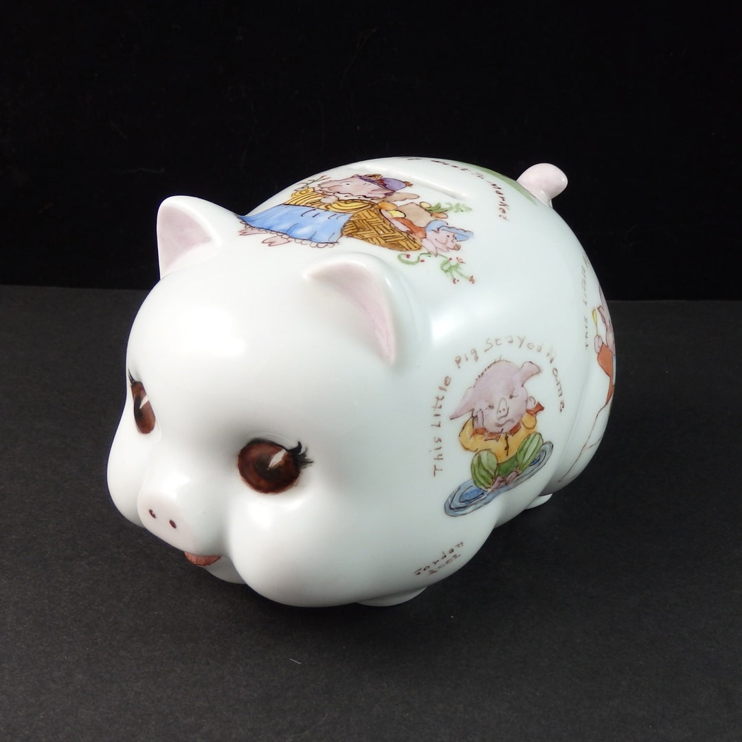 Vintage This Little Piggy Bank Hand Painted Bank Savings - Etsy