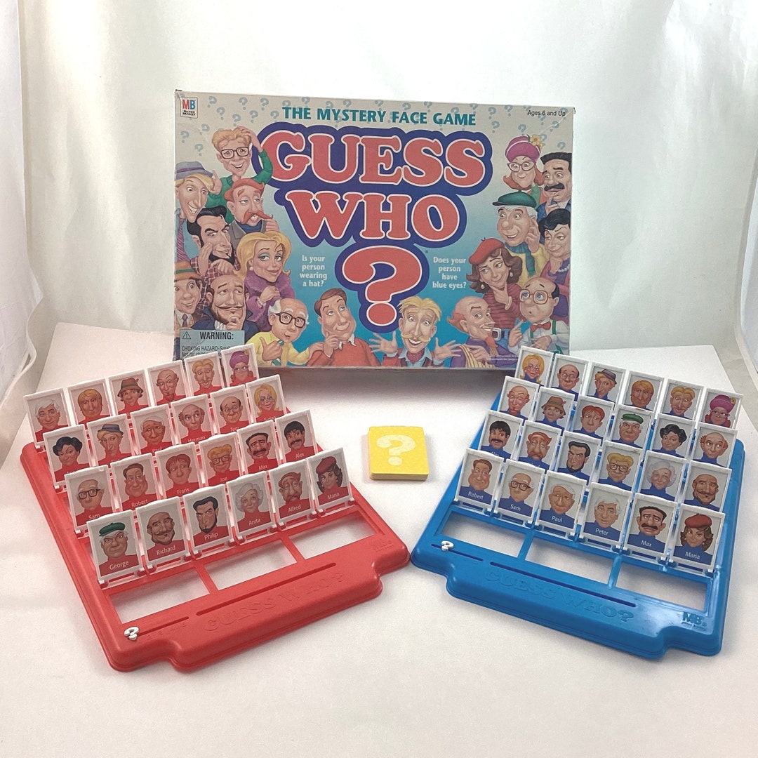 Vintage 90s Guess Who Game, 1998 Milton Bradley, Family Game Night ...