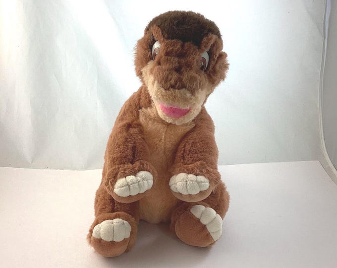 Vintage 80s Little Foot Plush Toy, Land Before Time Littlefoot Dinosaur ...