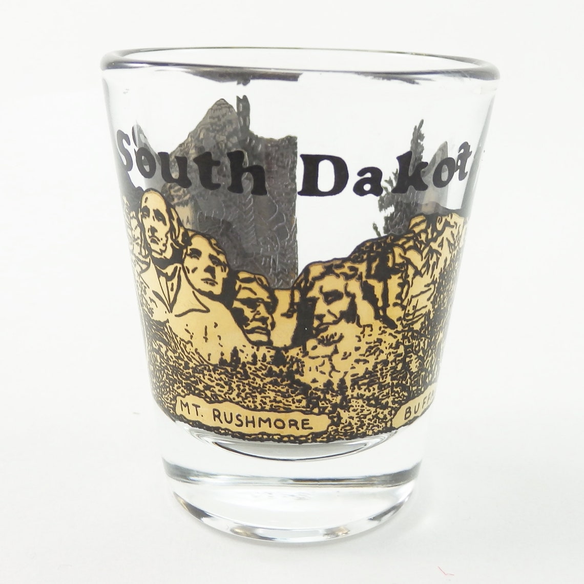 Vintage South Dakota Shot Glass Jigger Mount Rushmore Shot Etsy