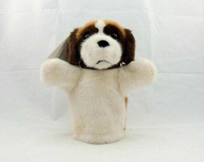Vintage 90s Dakin Beethoven Hand Puppet Toy, St Bernard Plush Toy ...