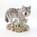 Vintage Masterpiece Porcelain Homco Mama Wolf Figurine, Endangered ...