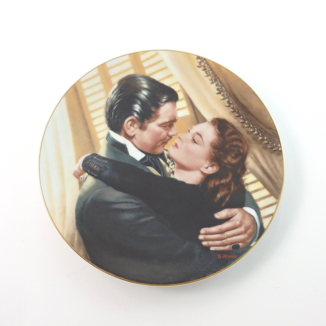 Vintage Gone With the Wind Plate, Marry Me Scarlett 1991, Scarlett O'hara Plate, Rhett Butler ...