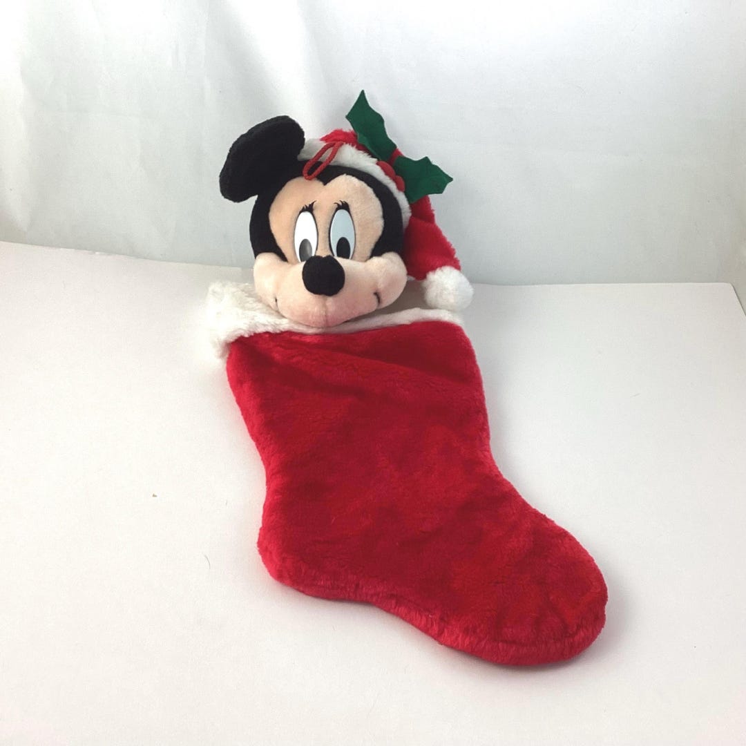 Vintage Disney Minnie Stocking, Minnie Mouse Stocking, Disney Plush ...