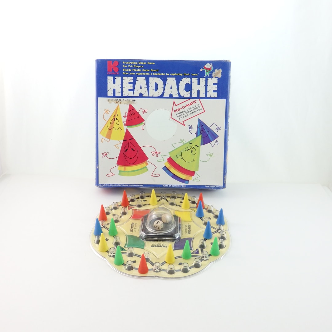 Vintage 60s Headache Game 1968 Kohner Headache Board Game - Etsy Australia