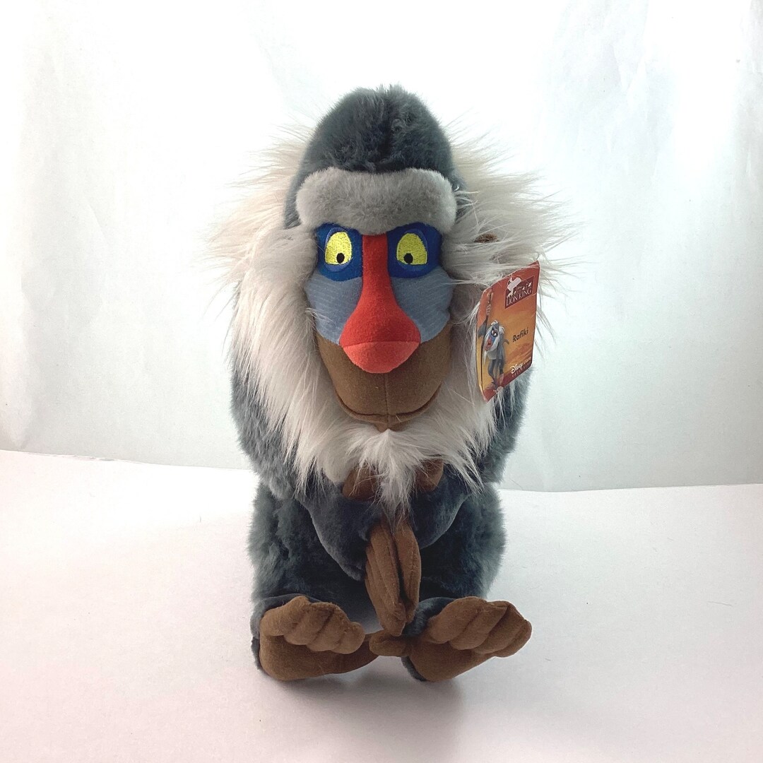 Vintage Disney Rafiki Plush Toy, Lion King Plush, Disney Plush Baboon Plush, Stuffed Monkey ...
