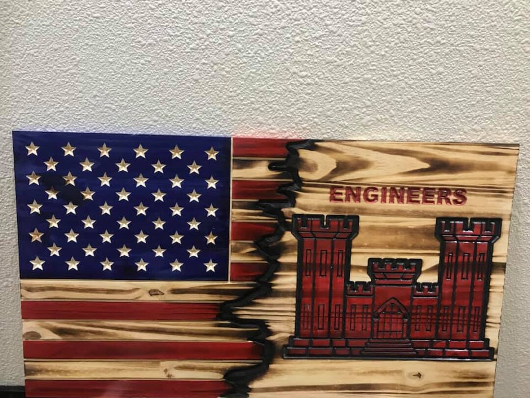 Split Engineer Flagwood Flag Wooden Flag Rustic Flag - Etsy
