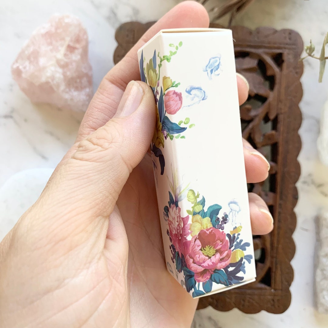 1x Floral Empty Lip Balm Tube - Packaging, Carton, Box, Lipstick Tube ...