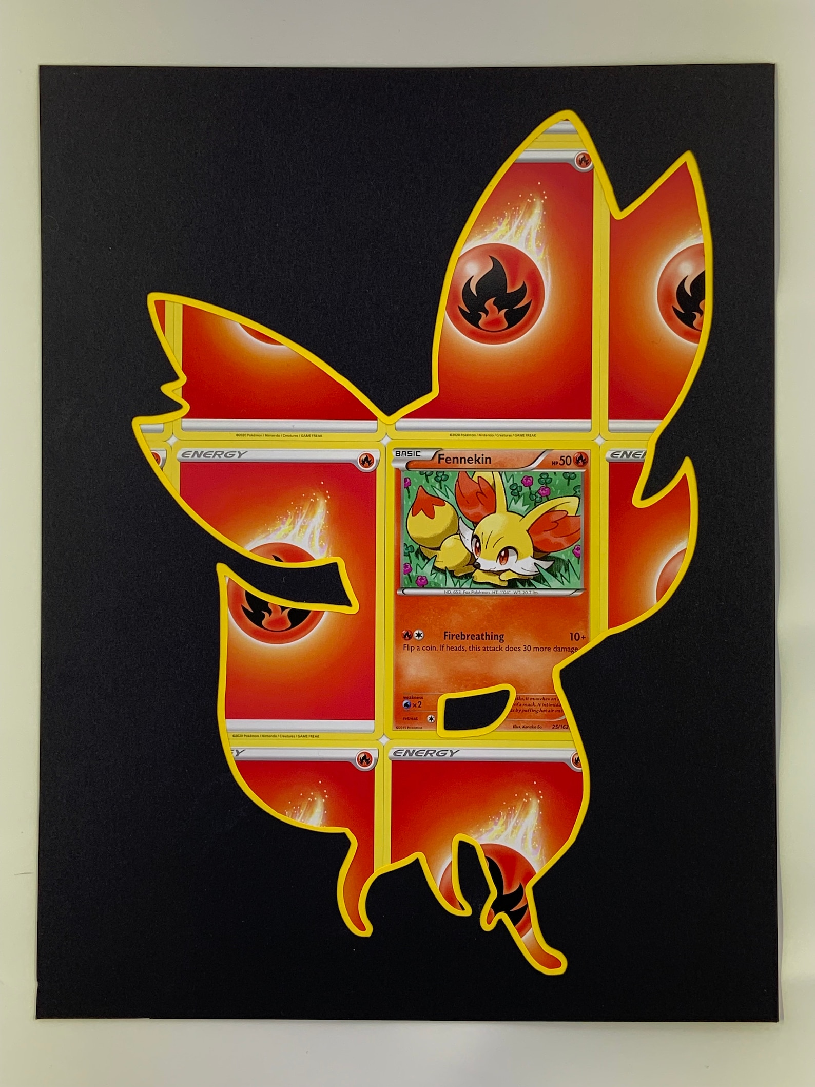 PKMN Kalos Starter Energy Card Silhouette Art (8.5" X 11") - Etsy