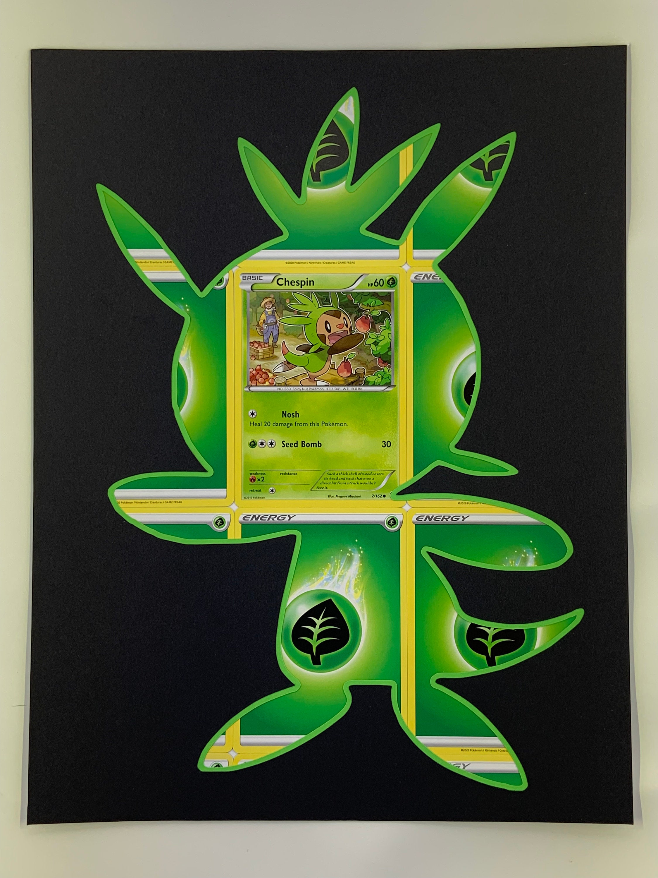 PKMN Kalos Starter Energy Card Silhouette Art (8.5" X 11") - Etsy